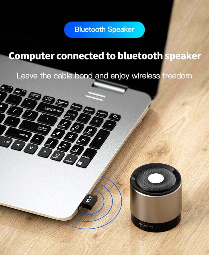 USB Bluetooth adapter 5.0 desktop computer notebook Bluetooth speaker ...