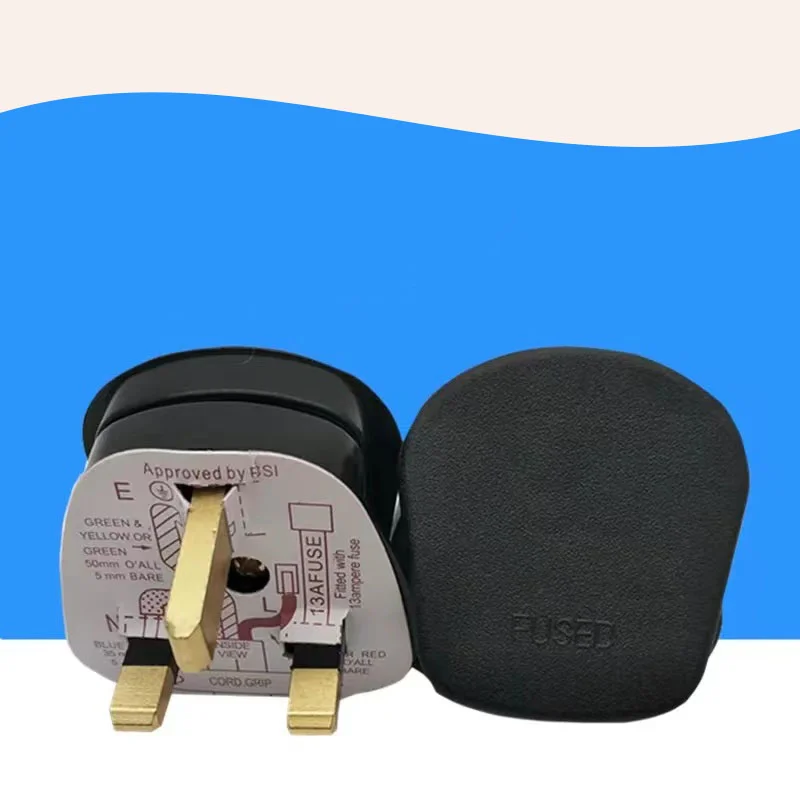 British Standard UK Three-pin Plug. 13A Pure Copper Without Welding ...