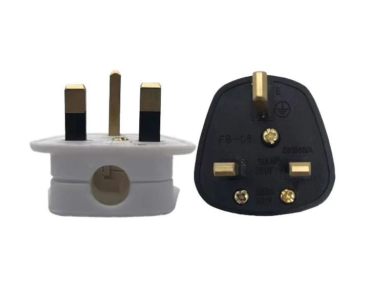 British Standard UK Three-pin Plug. 13A Pure Copper Without Welding ...