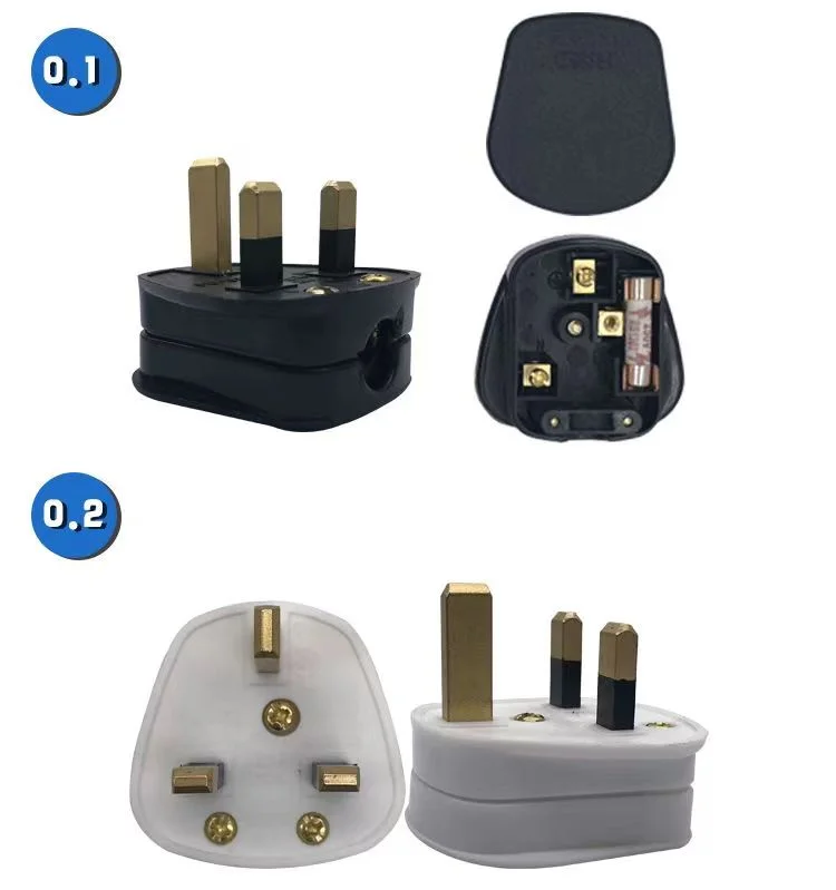 British Standard UK Three-pin Plug. 13A Pure Copper Without Welding ...